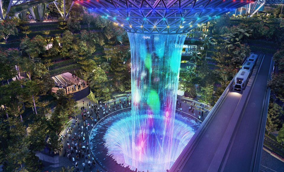 Changi Airport Unveils The Mother Of All Indoor Indoor Waterfalls
