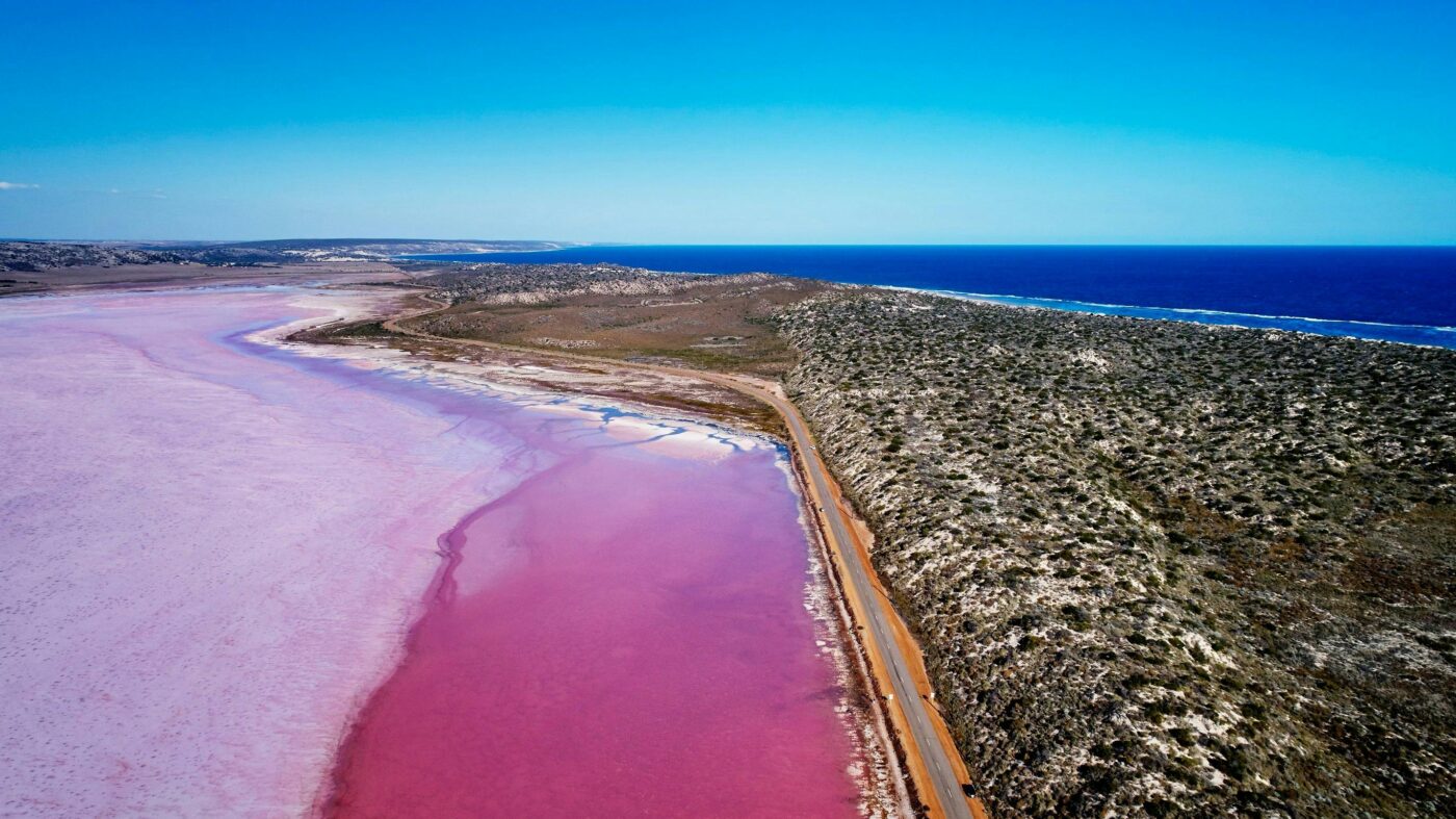 Tourists Flocking To 'Australia's Red Sea' Hutt Lagoon