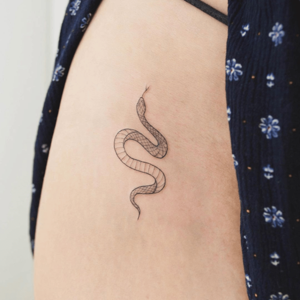 Simple Snake Tattoo Designs