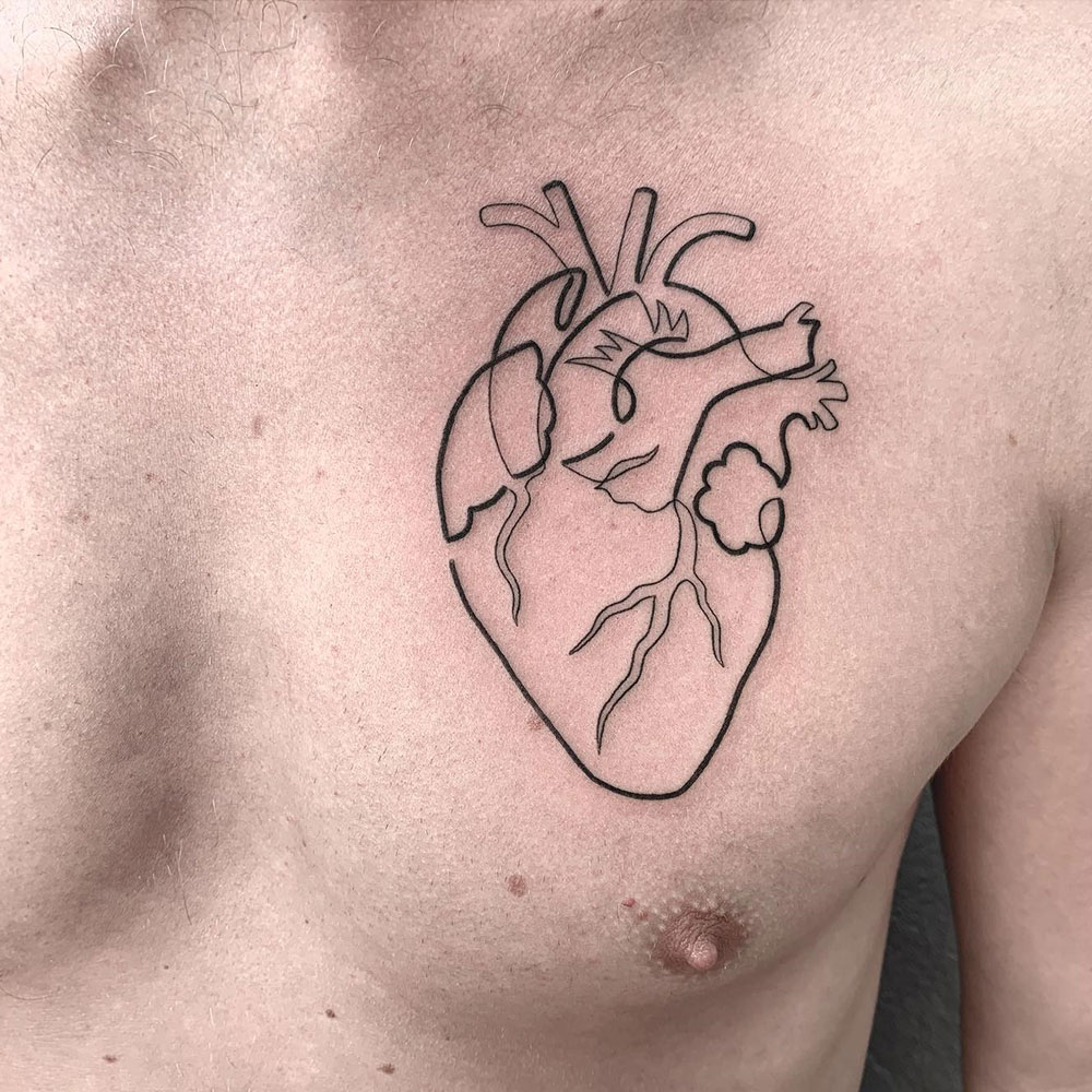 Single Line Tattoo Designs for Men 2023: 70 Unique and Interesting ...