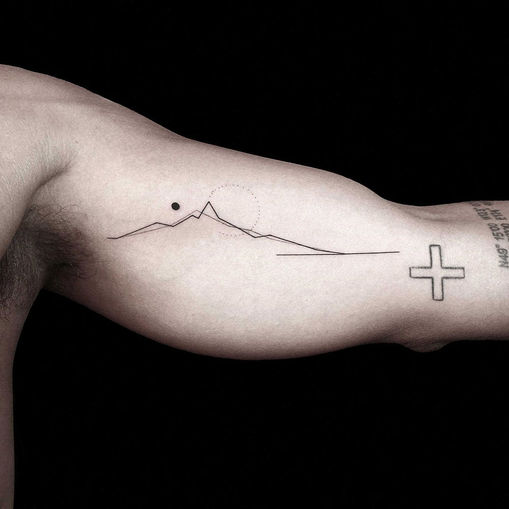 Single Line Tattoo Designs for Men 2023: 70 Unique and Interesting ...