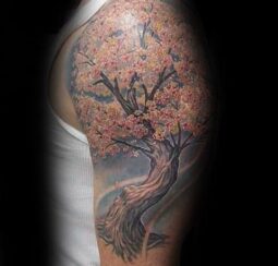 Cherry Blossom Tree Realism Tattoo