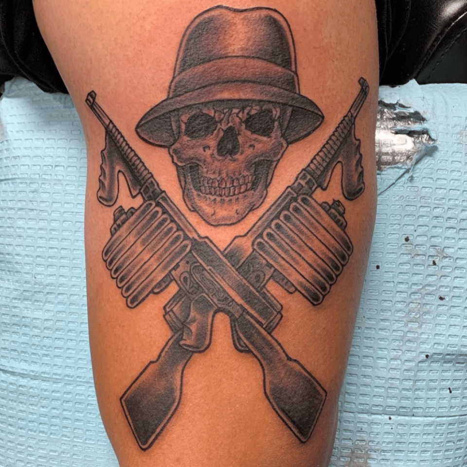 Gun Tattoo Design For Men