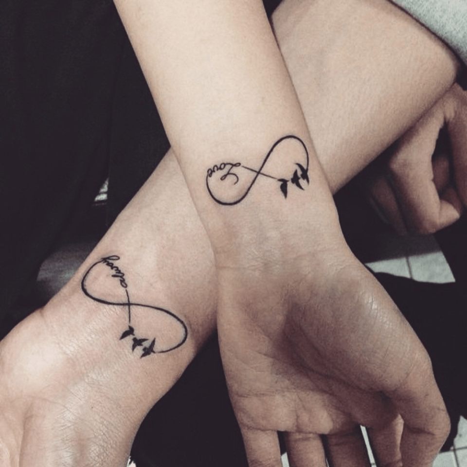 Couples Matching Infinity Tattoos