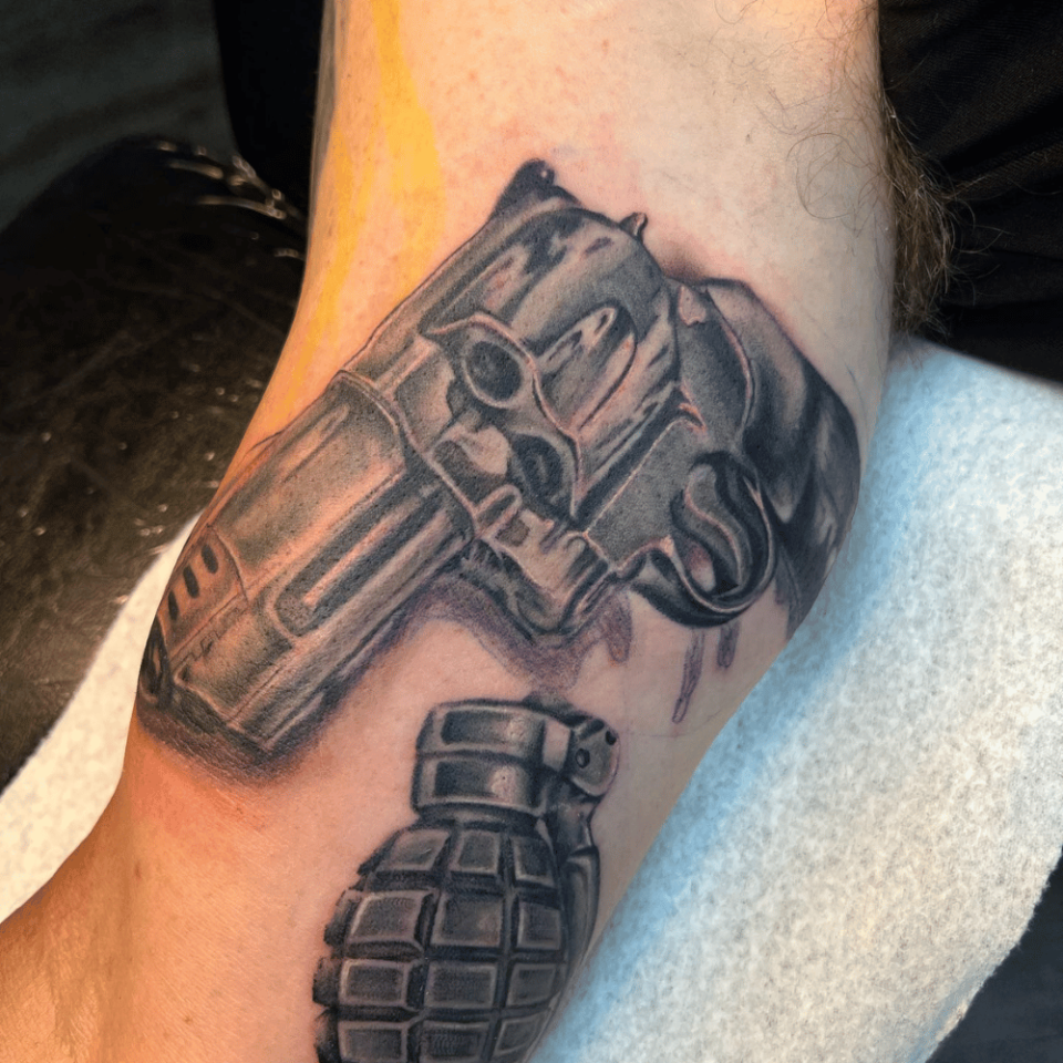 Gun And Bullet Tattoos