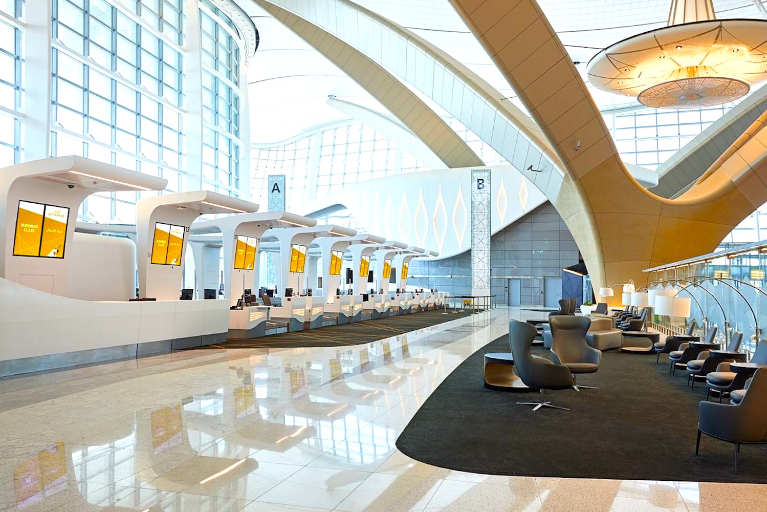 Etihad Unveils First And Business Class Lounges In Abu Dhabi 'Mission ...